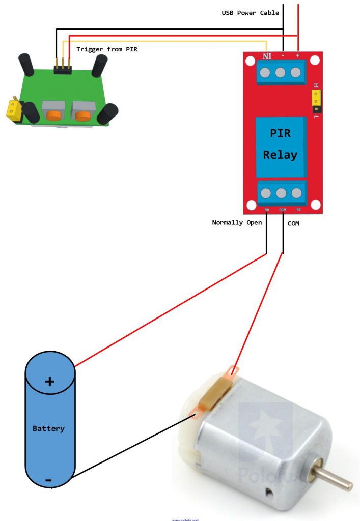 Motion Sensor Relay Schematic